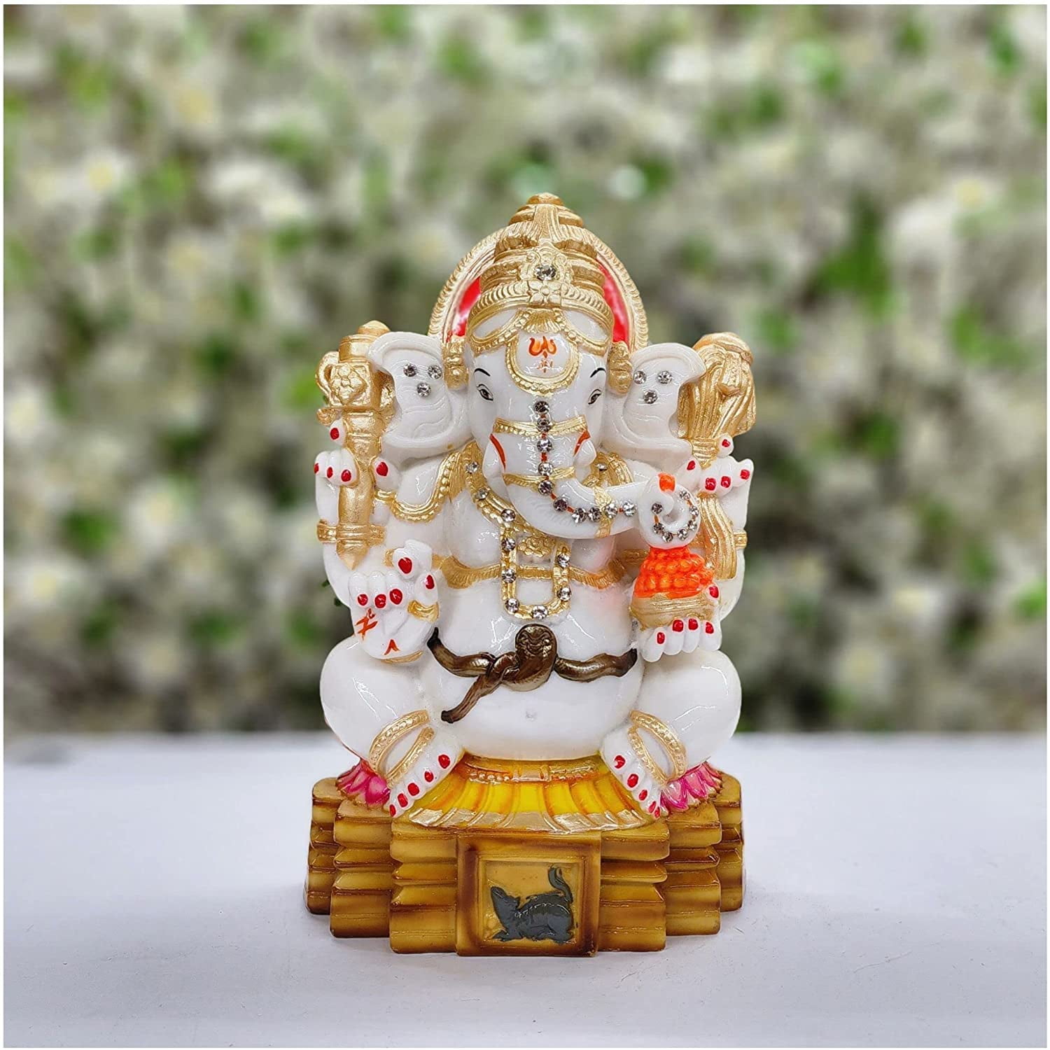 Lord Ganesha Statue Good Luck God for Gift Ganesha Idol in Marble Dust ...