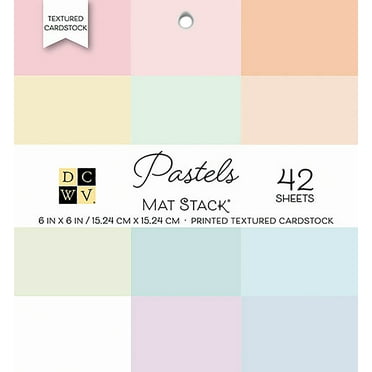 DCWV Single-Sided Cardstock Stack 6"X6" 48/Pkg-Brights, 12 Solid Colors ...
