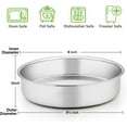 Vesteel 8 inch Stainless Steel Round Cake Pans Set of 2, Non-Toxic ...
