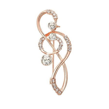 Rhinestone Brooch Shining Crystal Badge Pin Party Banquet Collar Scarf ...