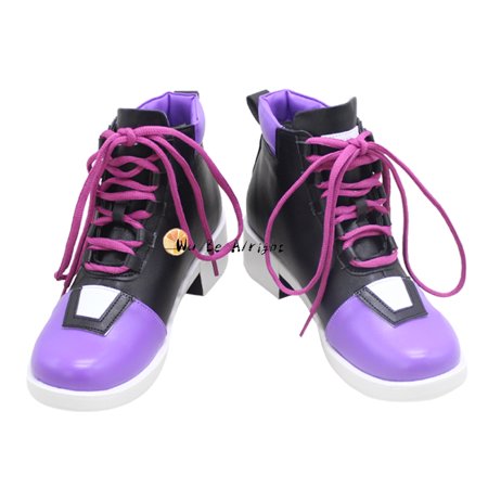 Anime Vtuber Nijisanji Selen Tatsuki Cosplay Shoes Lace-Up Ankle Boots ...