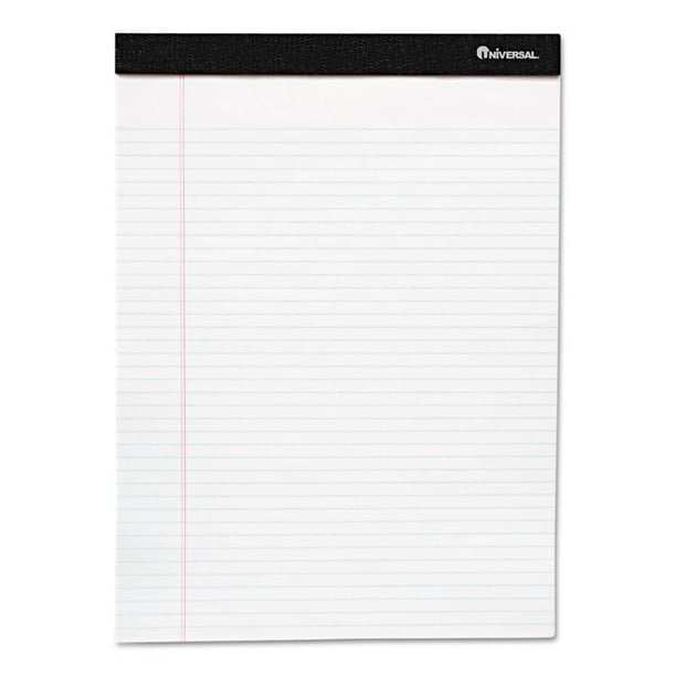 Universal Premium Ruled Writing Pads White 5 x 8 Legal Rule 50 Sheets ...