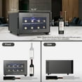 8 Bottle Wine Cooler Refrigerator, Wine Fridge Small, Countertop Wine ...