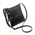 Gastropod Faux Leather Crossbody Purse for Women, Multi Pocket Travel Bag, Black - Walmart.com