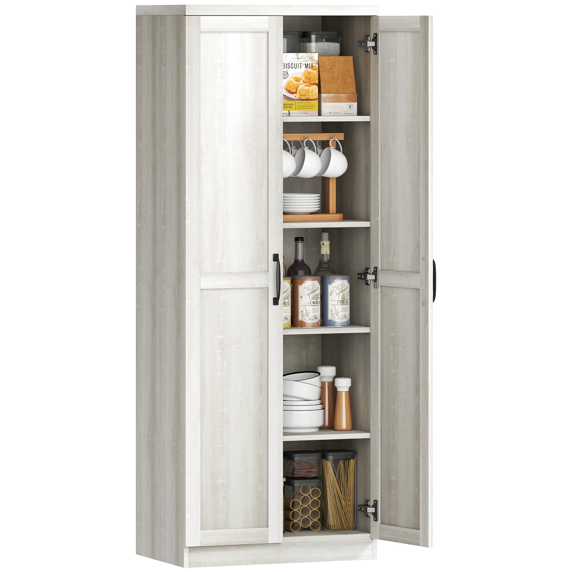 Click here for Homcom Kitchen Pantry Cabinet With Adjustable Shel... prices