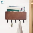 Deago Wooden Door Hanger Wall Mount Hooks Key Mail Holder Rack ...