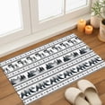 Bear Moose Door Mat 16x24 Inch Country Vintage Gray Forest Pine Tree ...