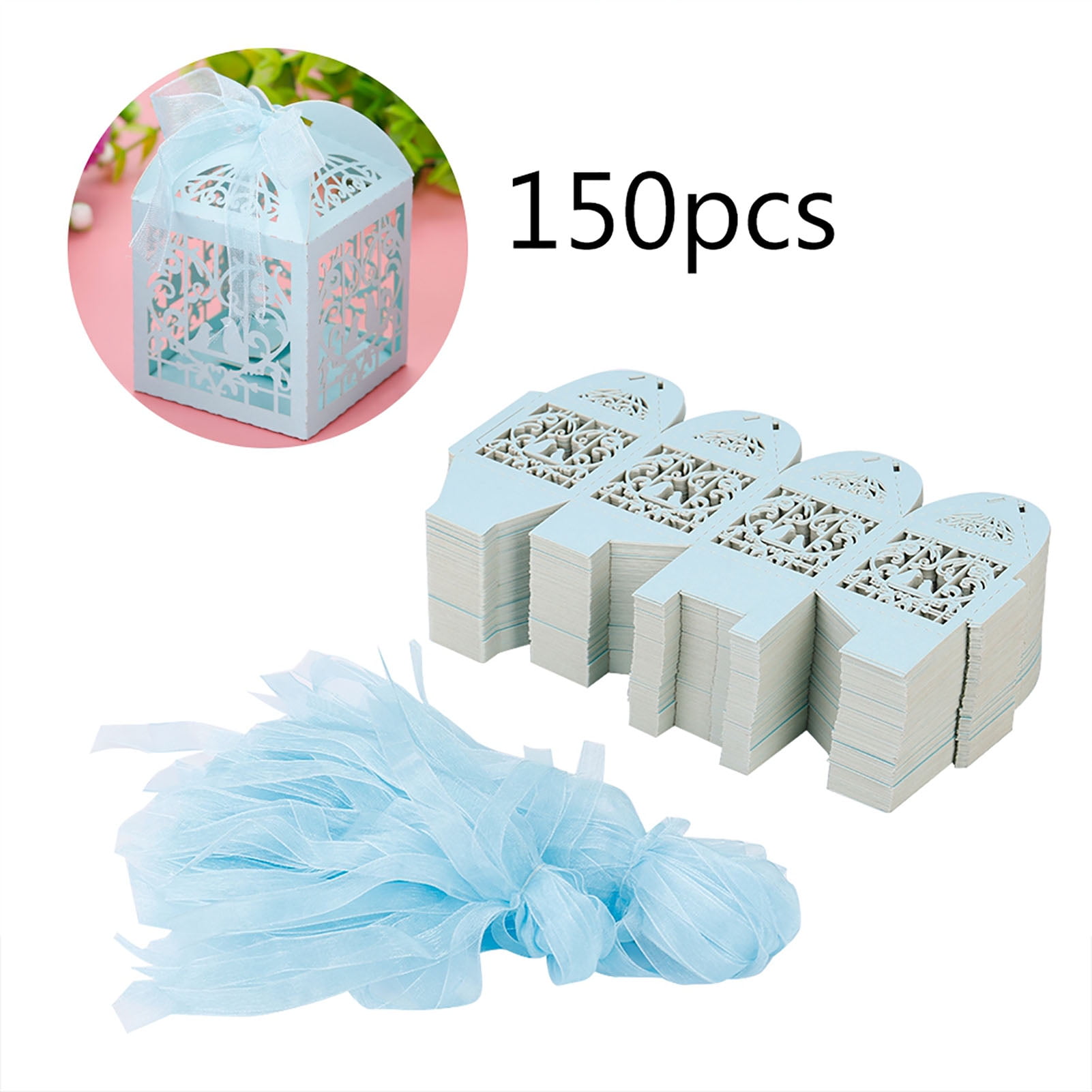 Elegantes cajas de bombones de azúcar azul para decorar bodas y ...