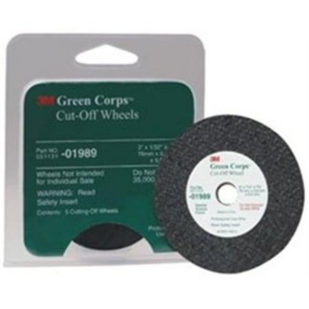 3-M Company 01989 3 Inch Green Corps Cut Off Wheel - 5 Pack - Walmart.ca