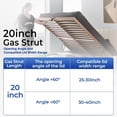 2 Pcs 20 Inch 150lb Universal Gas Struts, Heavy Duty Lift Support with ...