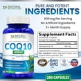 Natural Nutrition CoQ10 Vitamin, Extra Strength 400mg, 200 Capsules ...