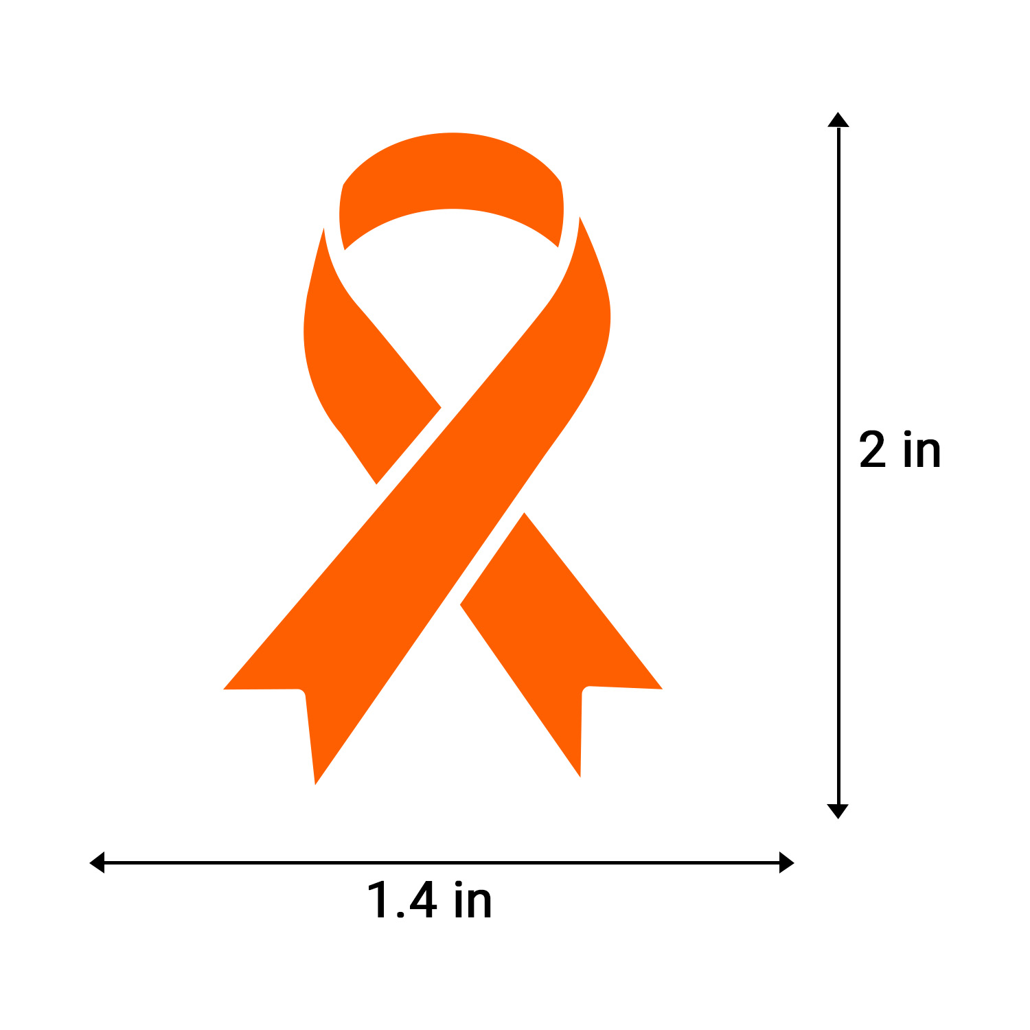 Childhood Cancer Family Sticker Orange Ribbon Bumper Stickers Paper ...