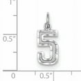 Beautiful 14kw Casted Small Diamond Cut Number 5 Charm - Walmart.com