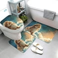 Bathroom Rugs Sets 3 Piece - Starry Sky Cloud Cute Rabbit Absorbent Non ...