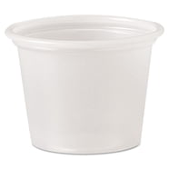 Dart P100N 1 oz. Polystyrene Portion Cups - Translucent (2500/Carton ...