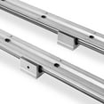 INTBUYING 2 X SBR12-1500mm Supported Linear Aluminum Cylindrical Guide Linear Bearing Rail Slide ...