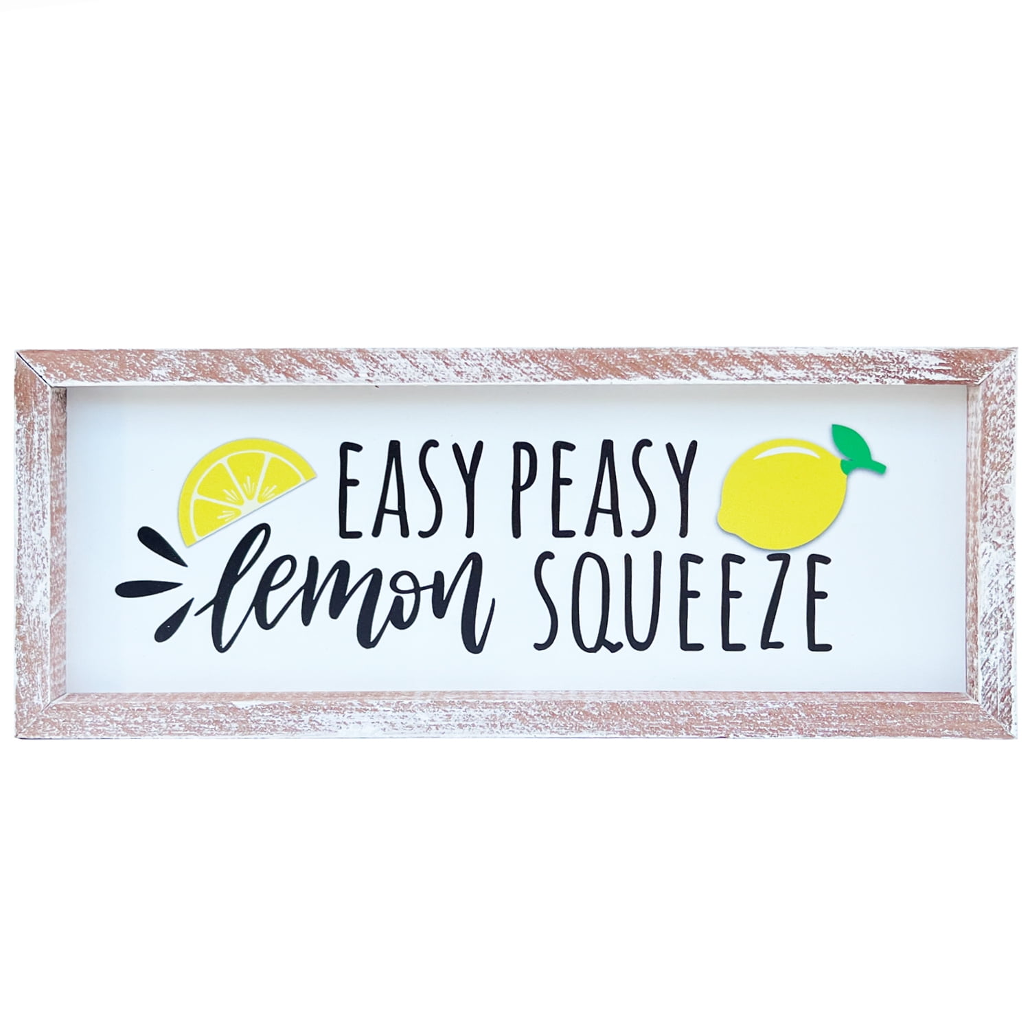 Wooden Block Sign Easy Peasy Lemon Squeezy Hanging/ Standing Vintage ...
