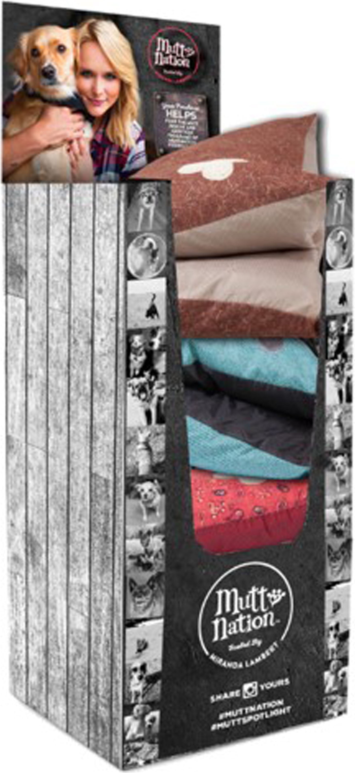 mutt nation bone applique pillow bed display - Walmart.com