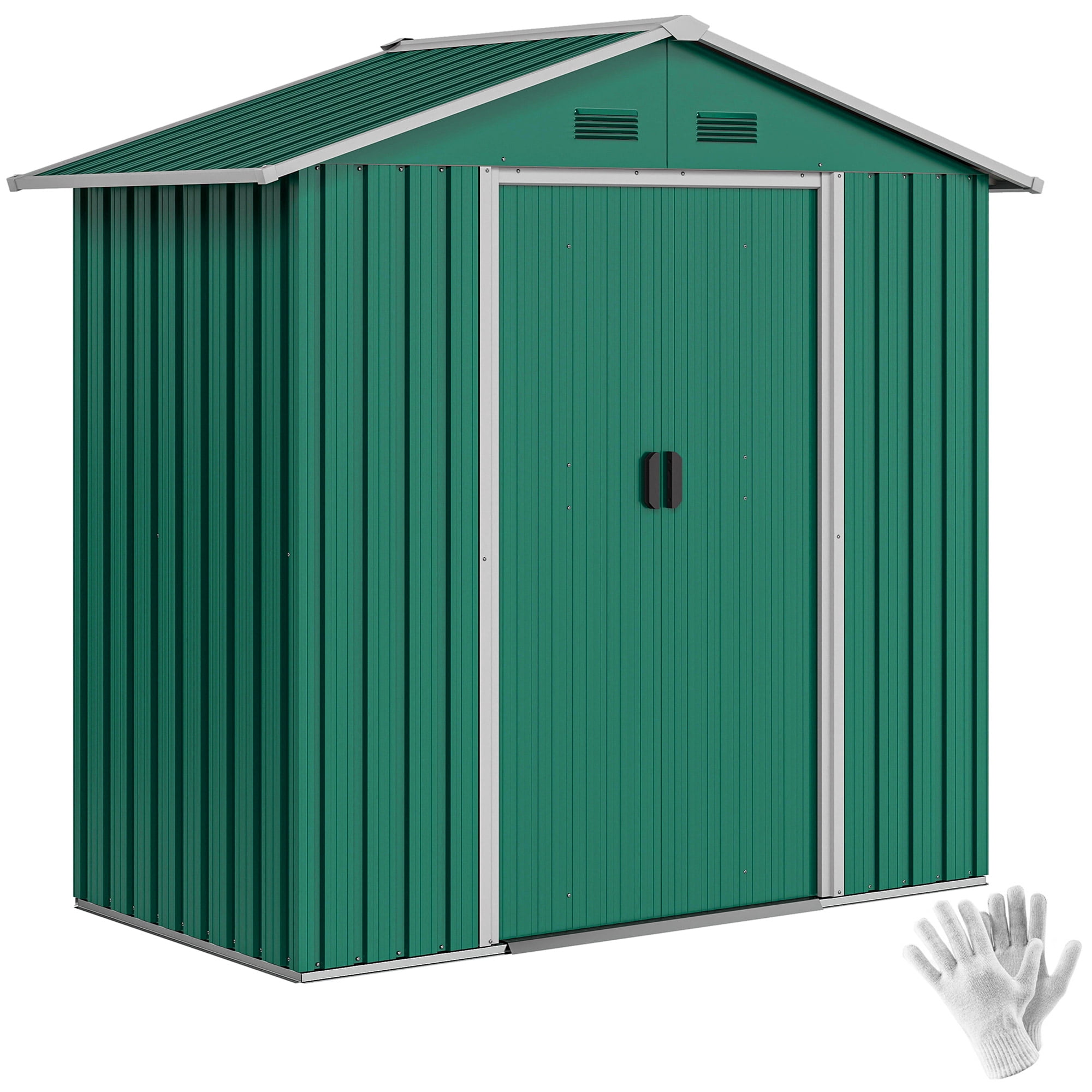 Click here for Outsunny 6.5x3.5ft Metal Garden Shed For Outdoor S... prices