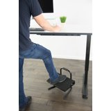 VIVO Black Ergonomic Height Adjustable Standing Foot Rest Relief ...