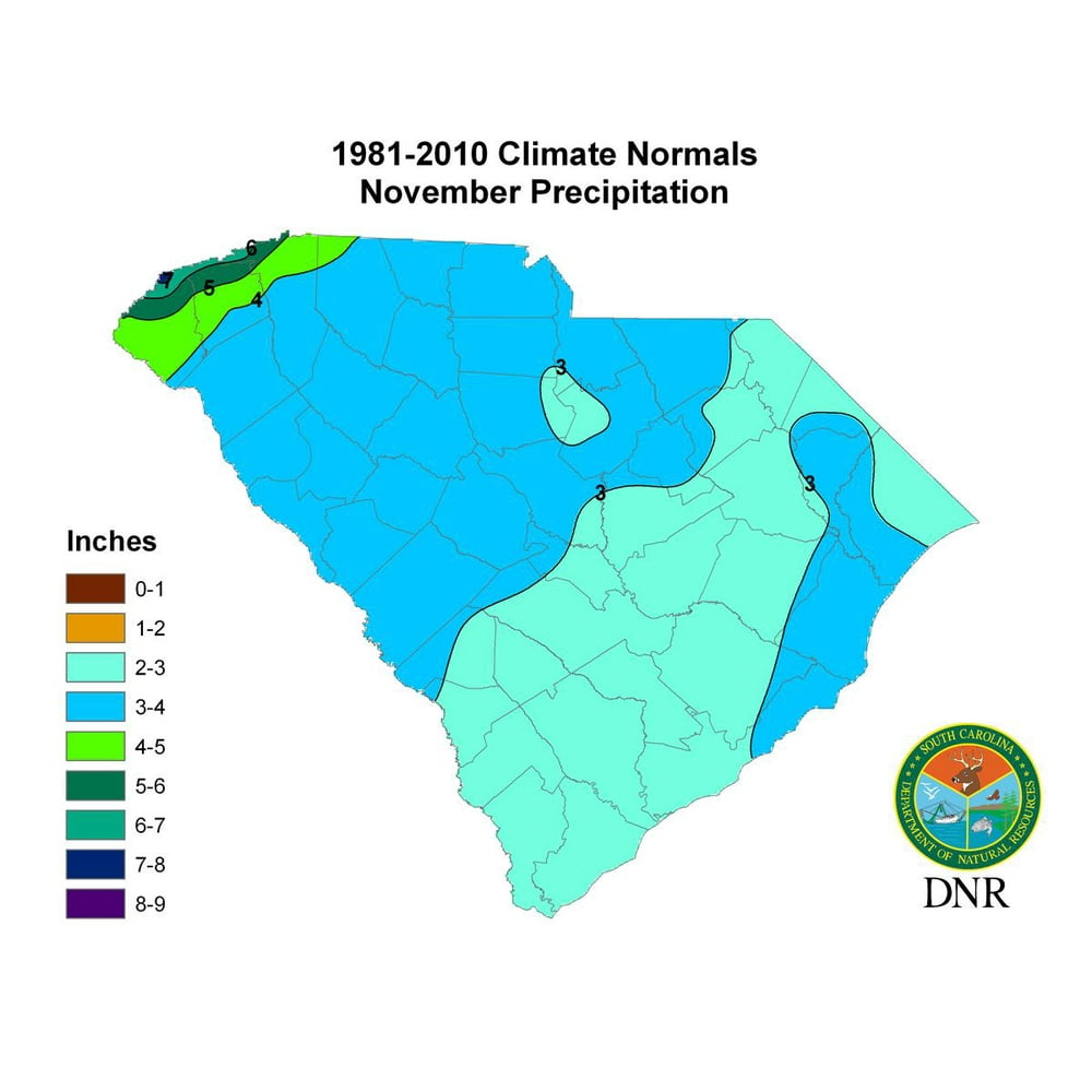 31"x24" Heavyweight Photo Paper Quality Poster: Climate Map - South ...