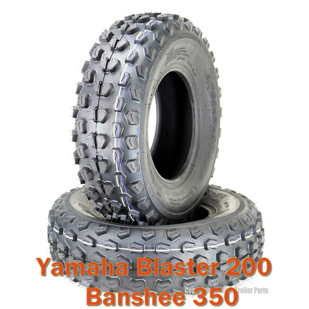 (2) 21x7-10 21x7x10 Yamaha Blaster 200 Banshee 350 ATV Front Tire Set ...