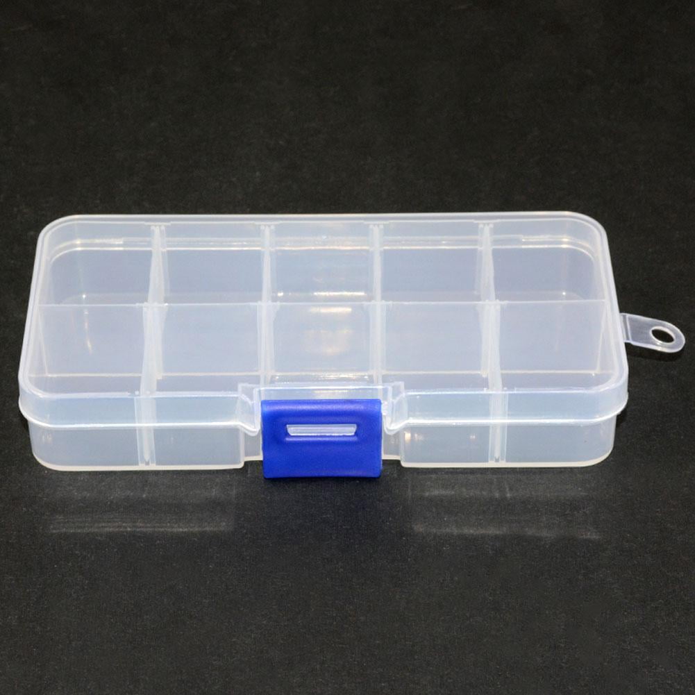 10 Slots Plastic Small Parts Box Small Screw Bolts Nuts Box U5L1 ...