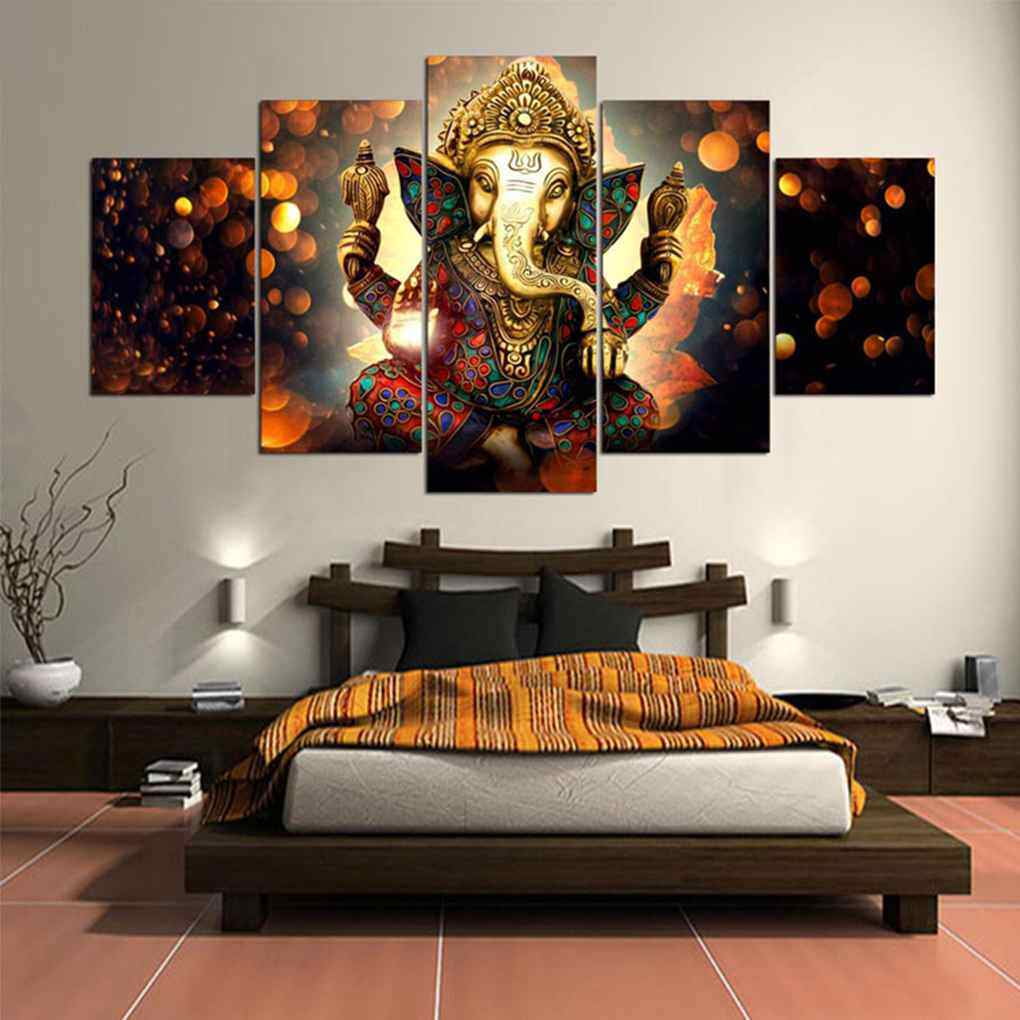 Click here for Mmirethe Elephant Trunk God Canvas 5pcs Ganesa Art... prices