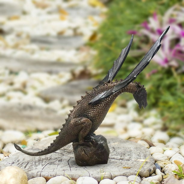 TB&W Resin Water Spray Dragon Sculpture Fire Breathing Dragon ...