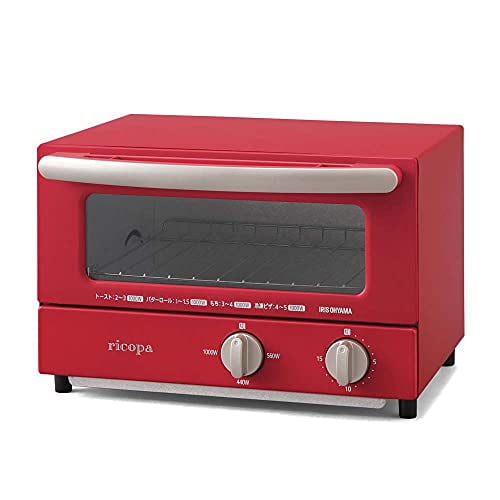 Iris Ohyama EOT-R021-R Toaster, Oven Toaster, 2 Pieces, 3 Heat Power ...