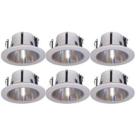 6 Pack- 4 Inches Open Reflector Trim/Trims for Line Voltage Recessed ...
