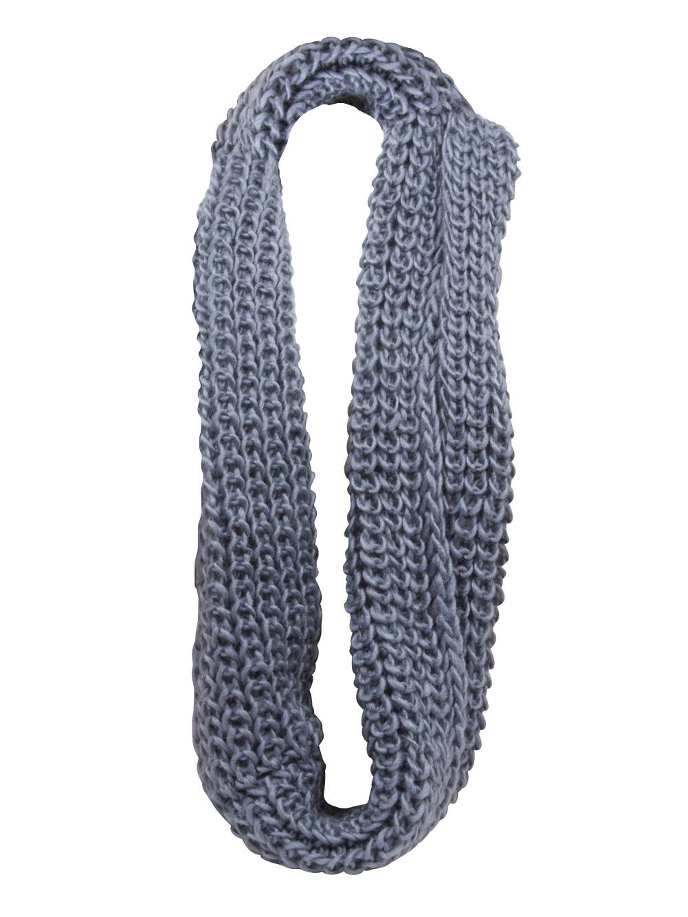 Figure 8 Infinity Loop Knitted Scarf - Grey - Walmart.com