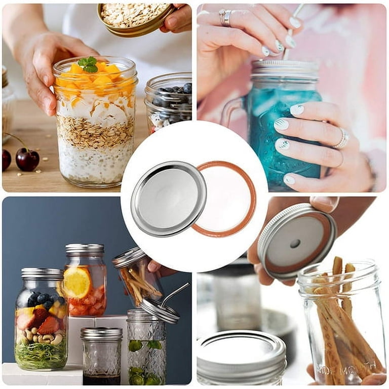 Canning Lids Regular Mouth 100 Count Wde Mouth Cannng Lds, Mason Jar ...