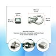 Bracelet Clasp Set - Hook Connector and Spacer Bead - Stainless Steel ...