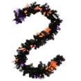 Bcylexb Halloween Black Pine Garland, 4.9 ft Plastic Pine Branches ...