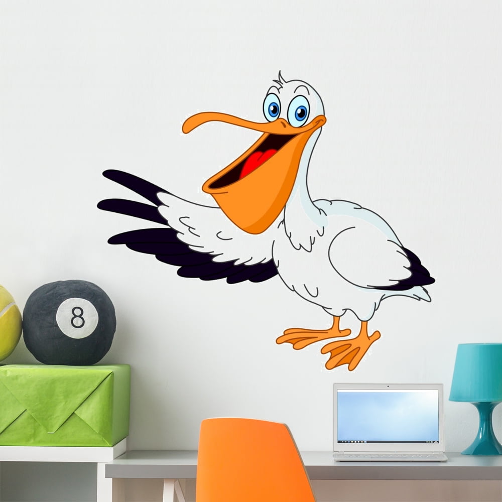 Pelican Wall Decal Sticker by Wallmonkeys Peel and Stick Graphic (36 in ...