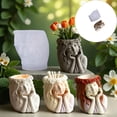 Reusable Girl Planter Silicone Mold Flowerpot Molds Suitable for ...