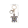 BESTYASH Blue Rhinestone Turtle Keychain Alloy with Glitter Design for ...