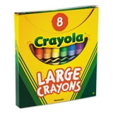 Crayola Large Crayons, Tuck Box, 8 Colors/Box (520080) - Walmart.com