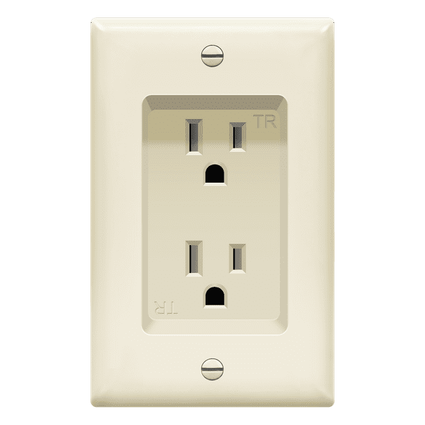 TOPGREENER Recessed Outlet Receptacle, Tamper-Resistant Recessed Power ...