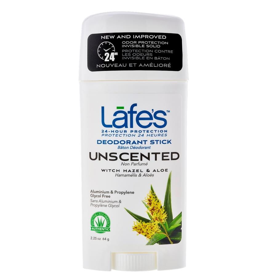 Lafe’s Natural BodyCare 24-HR Protection Deodorant Unscented, 2.25oz ...