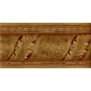 TRIMZ Leaf Scroll Wallpaper Border - Architectural Design - Beige 15' L ...