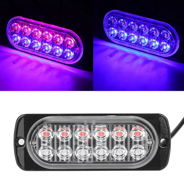 Strobe Emergency Warning Light,12-24V Truck Car 12 Car Strobe Warning ...