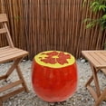 13.4" Strawberry Fruit Stool, Oversized Resin Stool with Hand-Painted ...