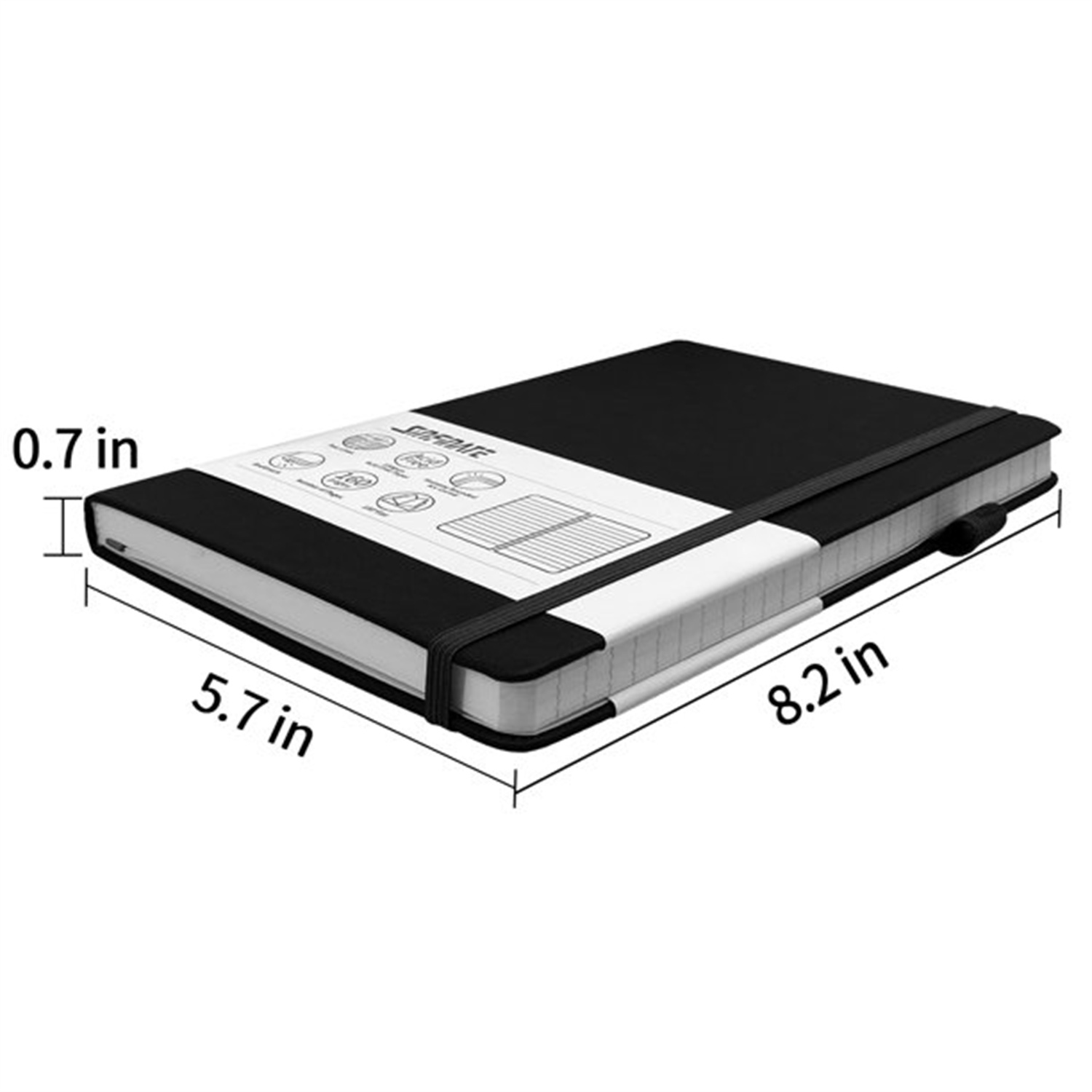 Grey Hardcover Executive Notebooks with Inner Pocket, 100 GSM Thick ...