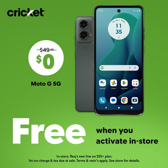 Cricket Wireless Debut Flex Prepaid Smart Flip Phone, 4GB, 512MB RAM ...