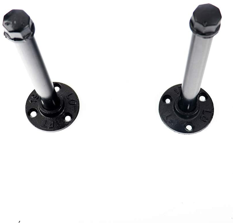 ATT Rustic Floating Shelf Brackets Industrial Iron Pipe Shelf Brackets ...