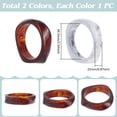 1 Set 2Pcs 2 Colors Acrylic Bangles Square Mixed Color Inner Diameter ...