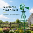 8FT Windmill for Yard Garden Decoration with Weather Vanes，Heavy Duty ...