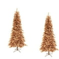 Champagne Gold Slim Prelit Christmas Tree With Warm White Lights 7 5 Ft champagne-gold-slim-prelit-christmas-tree-with-warm-white-lights-7-5-ft